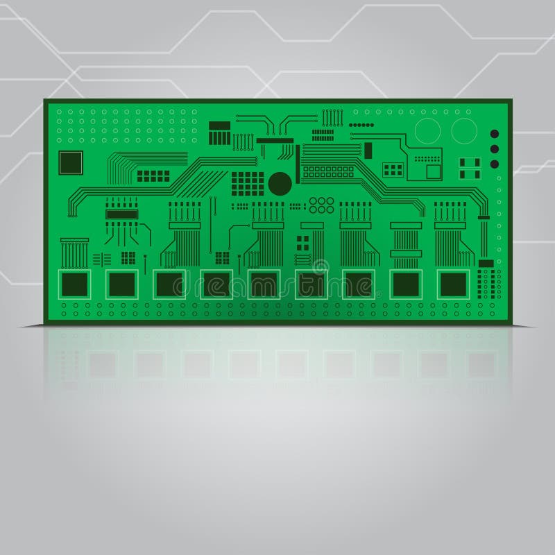 Circuit Board Vector Illustration Stock Vector - Illustration of ...