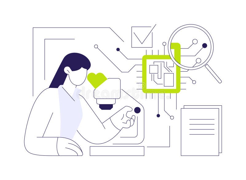 Circuit Boards Inspection Abstract Concept Vector Illustration. Stock ...
