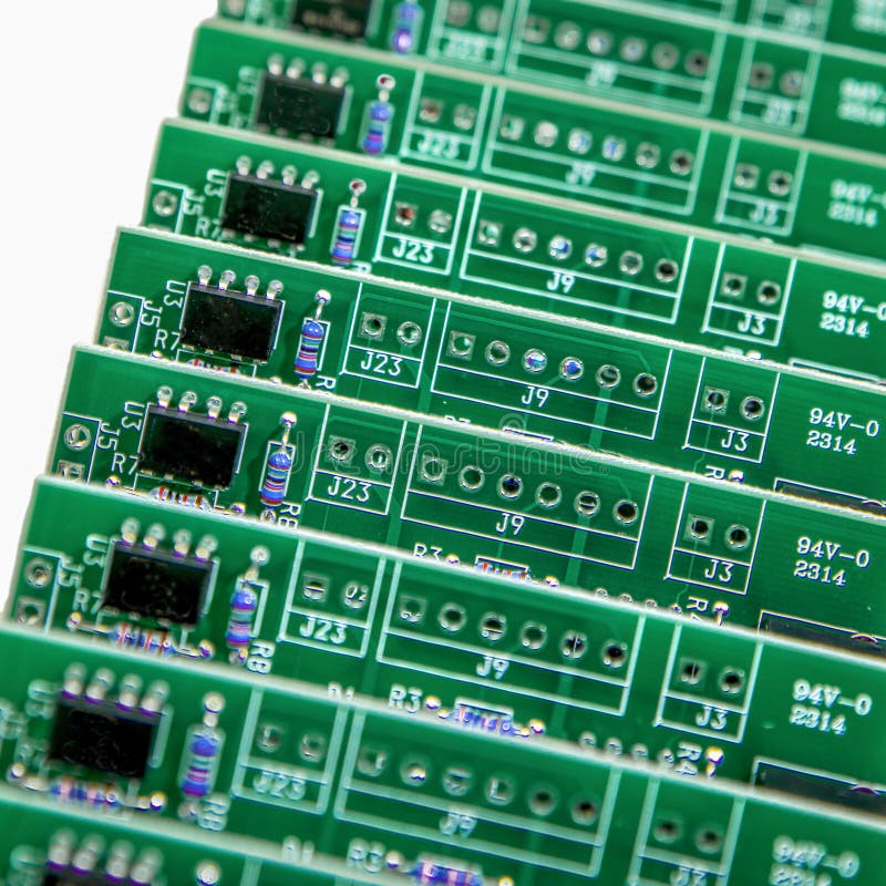 Circuit Boards with Resistor and Integrated Circuit Stock Photo - Image ...