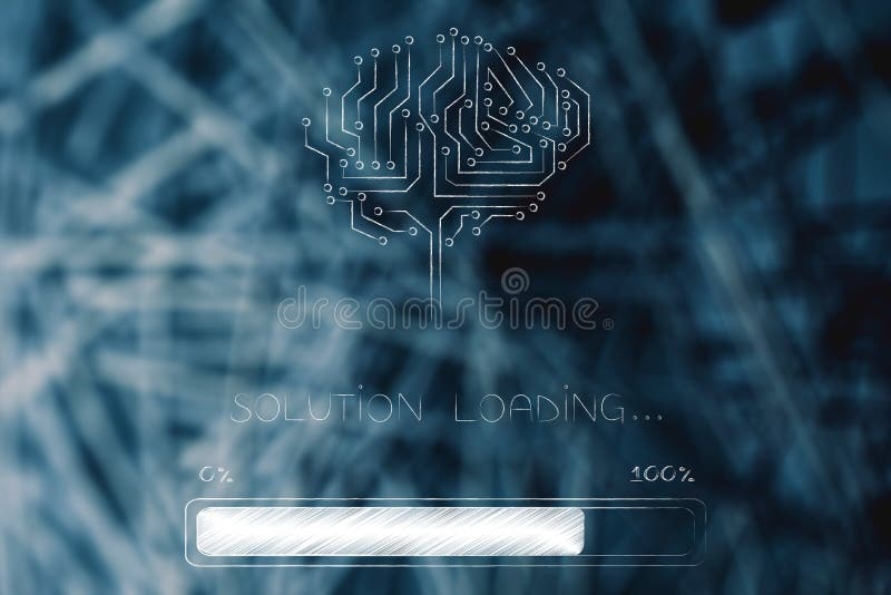 Solution loading process stock illustration. Illustration of solution ...