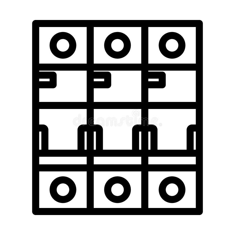 Circuit Breaker Panel Icon Stock Illustrations – 669 Circuit Breaker ...