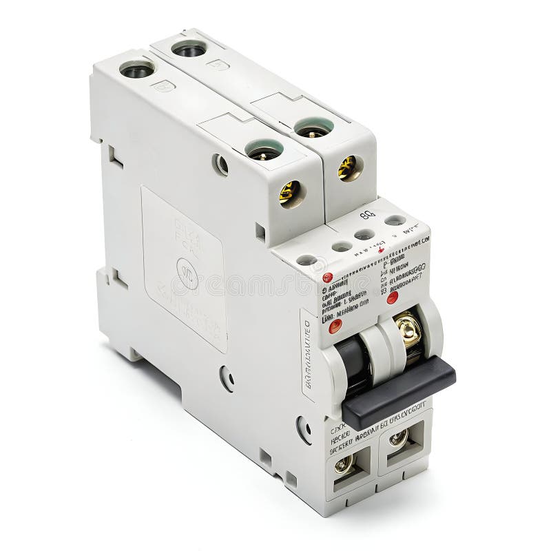 Circuit Breaker Isolated on White Background Stock Illustration ...