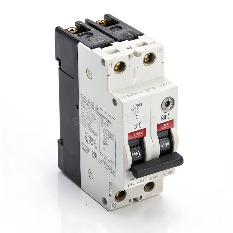 Circuit Breaker Isolated on White Background Stock Illustration ...