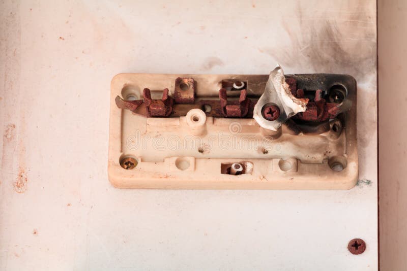 Circuit Breaker Old at Danger Stock Image - Image of overload, failure ...