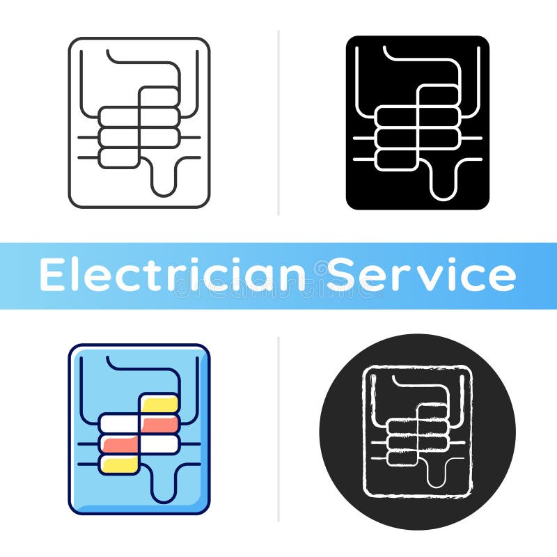 Circuit breaker panel icon stock vector. Illustration of maintenance ...