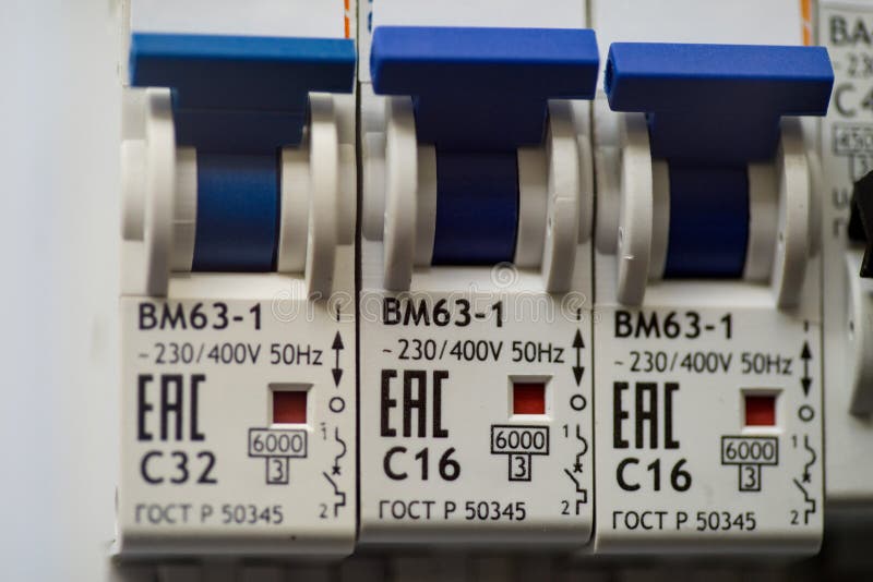 Selective Main Circuit Breaker Close Up Editorial Photo - Image of ...