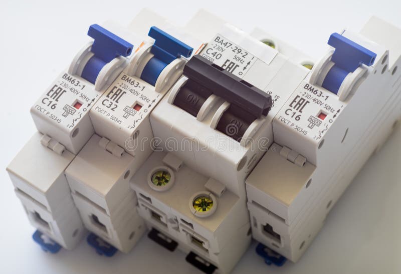 Selective Main Circuit Breaker Close Up Editorial Stock Photo - Image ...