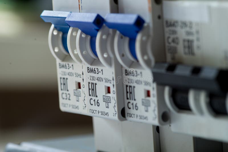 Selective Main Circuit Breaker Close Up Editorial Photo - Image of ...