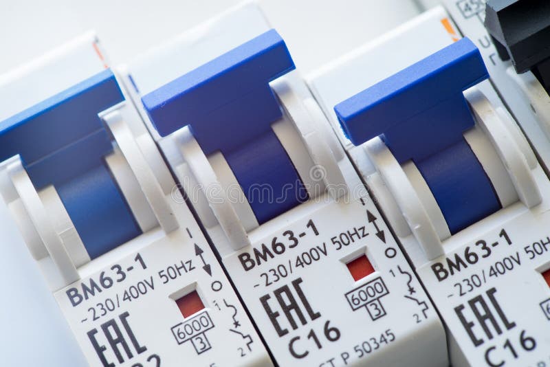Selective Main Circuit Breaker Close Up Editorial Image - Image of ...