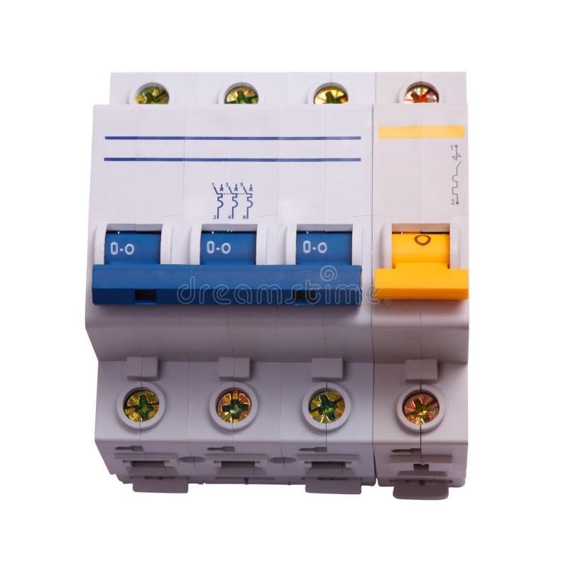 Circuit Breaker Three Phase Stock Photo - Image of amperage, electrical ...