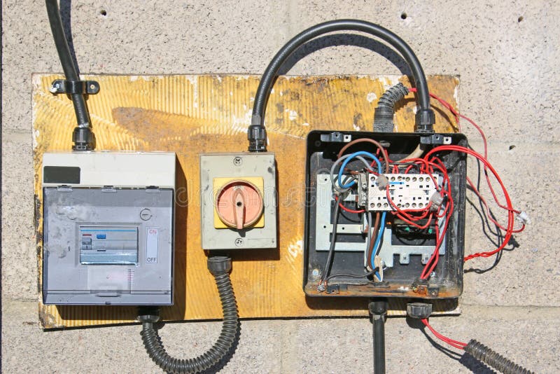 Circuit Breaker and Trip Box Stock Image - Image of technology ...