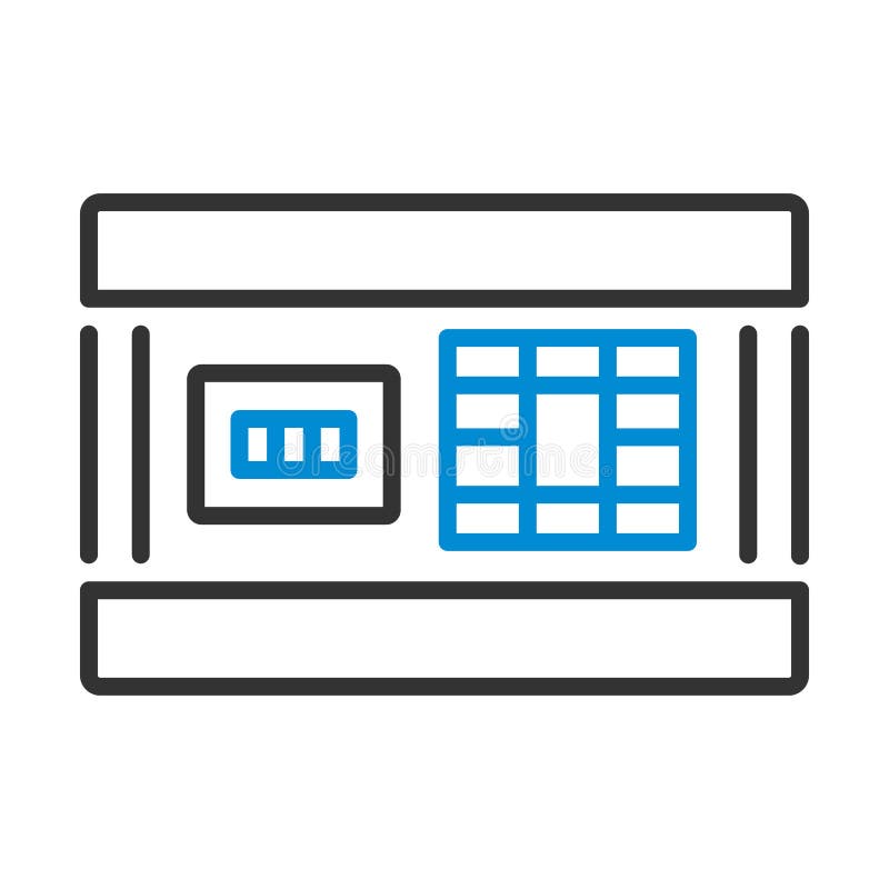 Circuit Breakers Box Icon stock vector. Illustration of copper - 248515681