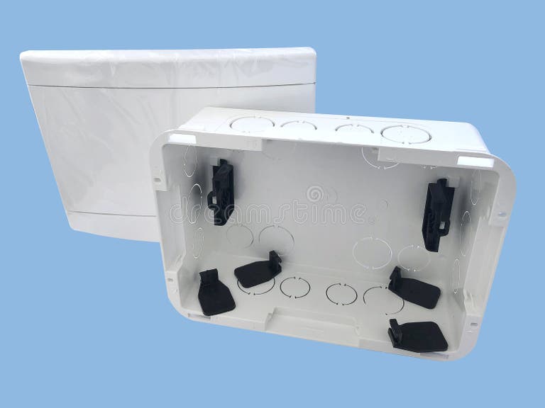 Circuit Breakers White Distribution Box Stock Image - Image of ceiling ...