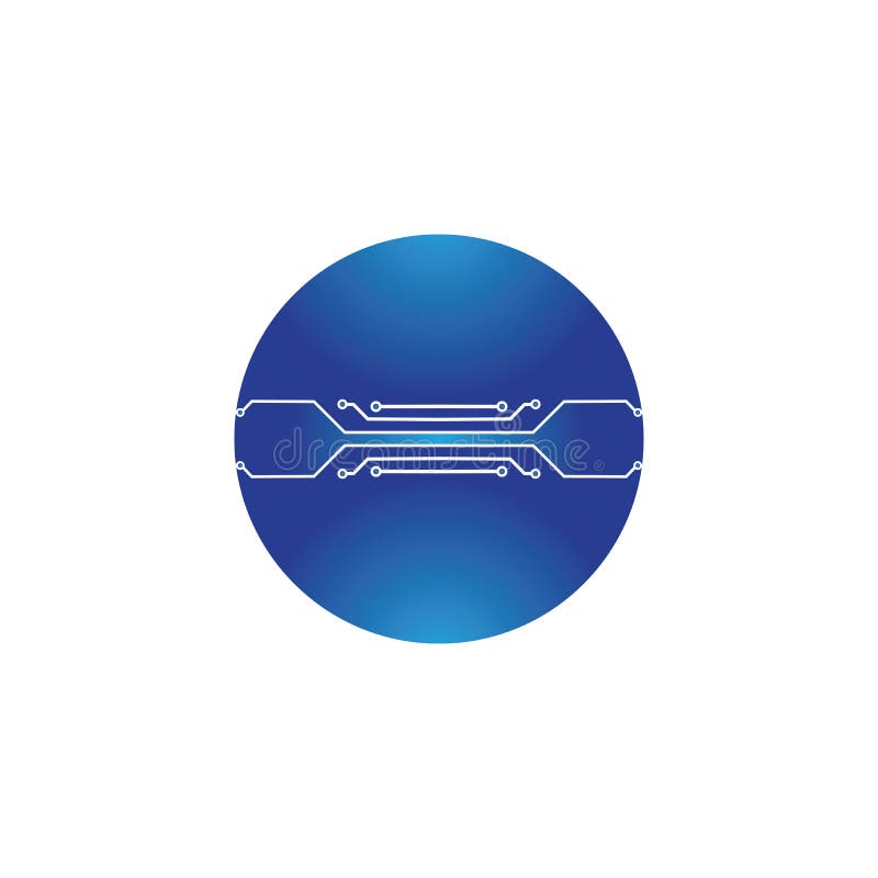 Circuit in the Circle Icon.technology Logo Design Template Symbol Icon ...