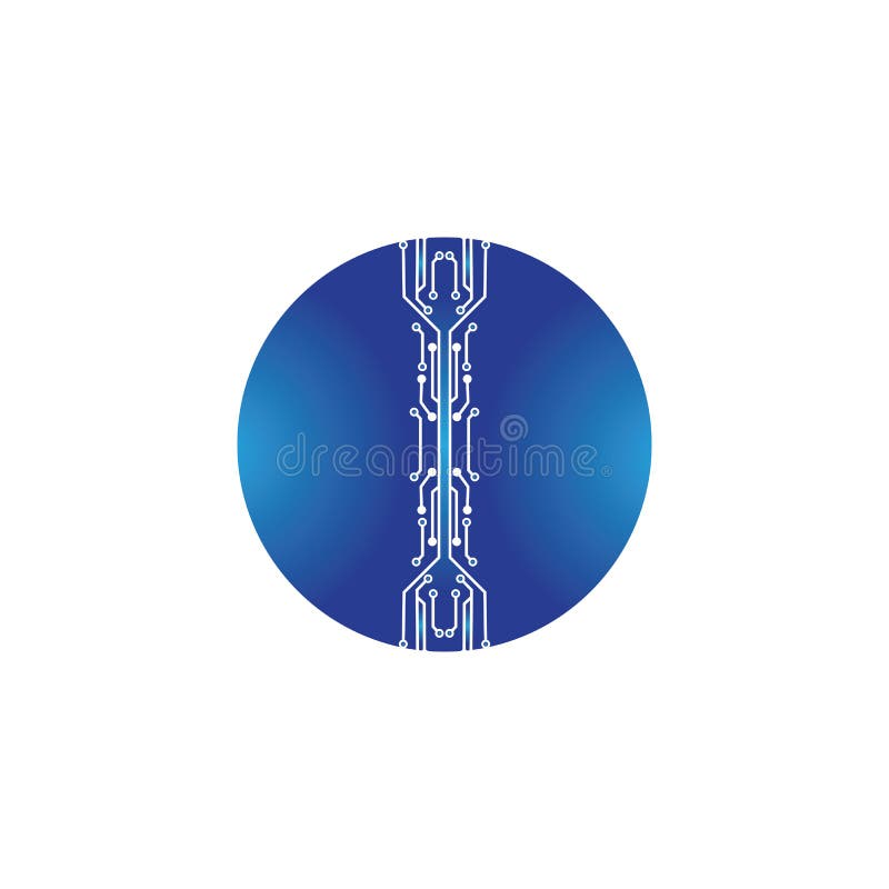 Circuit in the Circle Icon.technology Logo Design Template Symbol Icon ...