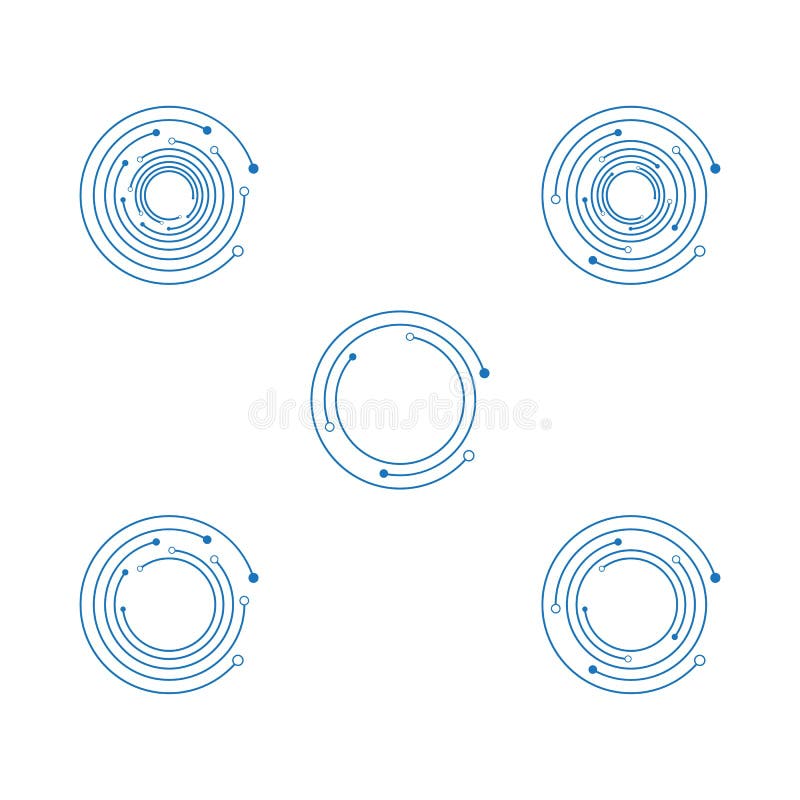 Circuit Circle Template Vector Illustration Stock Vector - Illustration ...