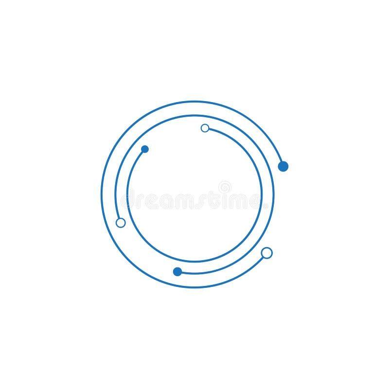 Circuit Circle Template Vector Illustration Stock Vector - Illustration ...