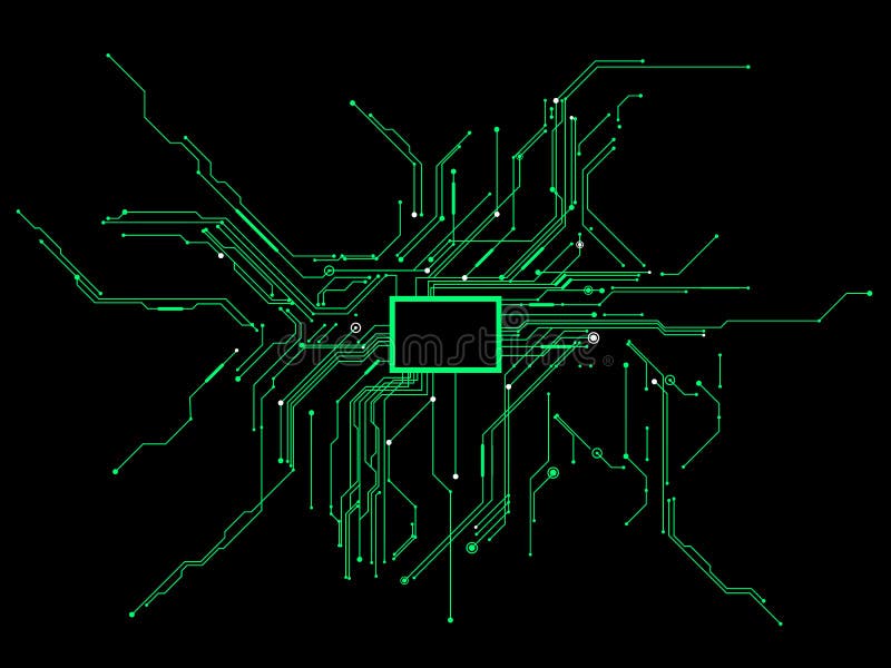 Circuit Composed of Abstract Graphics. Stock Illustration ...