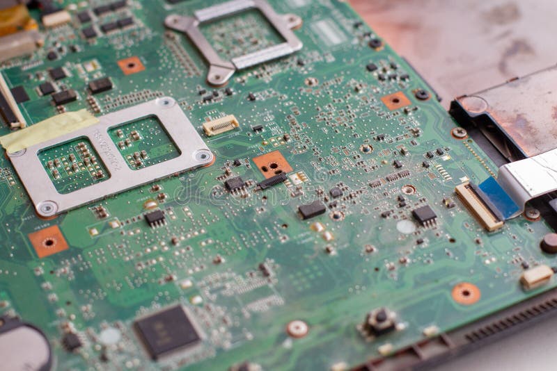 Circuit Computer Electronic Motherboard Hardware Stock Image - Image of ...