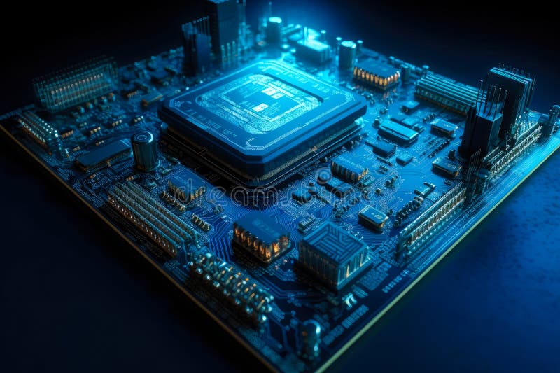 Circuit Computer Motherboard, Circuit Chip Board. AI Generated Stock ...