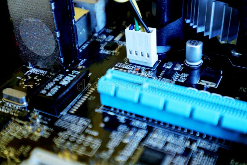 A Circuit of computer pcb stock image. Image of hall - 211322069