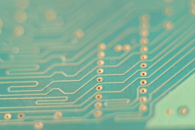 Circuit for Computer Turquoise, Detail, Stock Image - Image of ...
