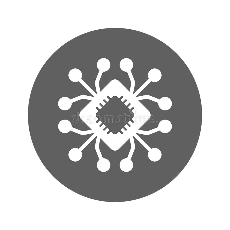 Circuit, Connection, Digital Icon. Gray Vector Graphics Stock ...