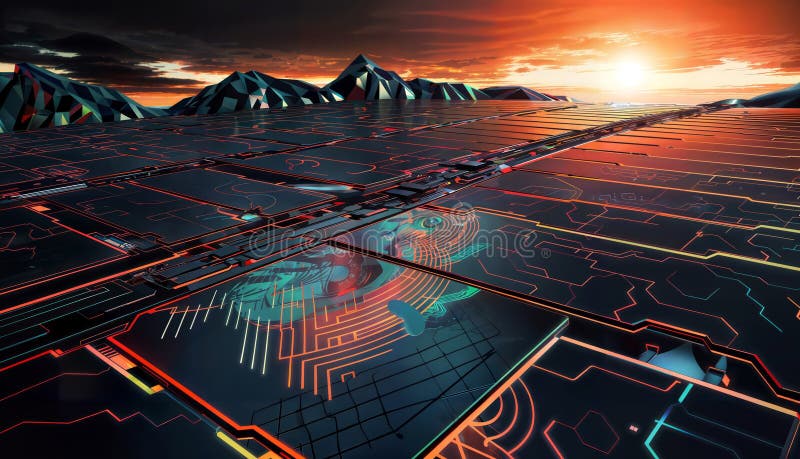 Circuit Craze: Abstract Tech Art - 3D Circuit Board Background ...