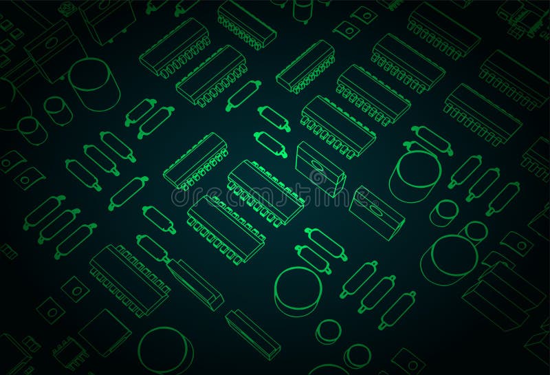 Circuit design stock vector. Illustration of data, circuitry - 166231302