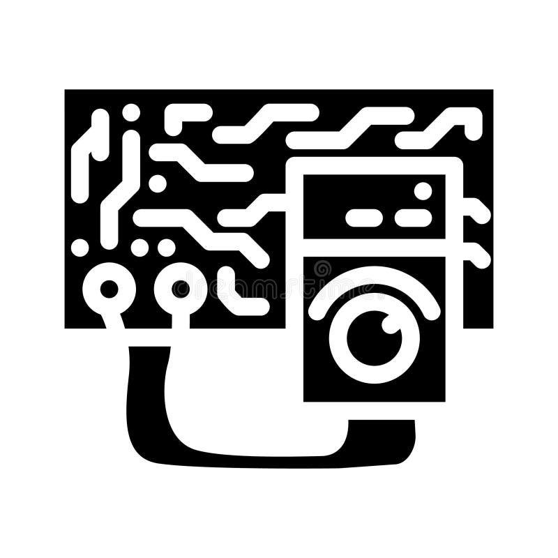 Circuit Diagnostics Glyph Icon Vector Illustration Stock Vector ...