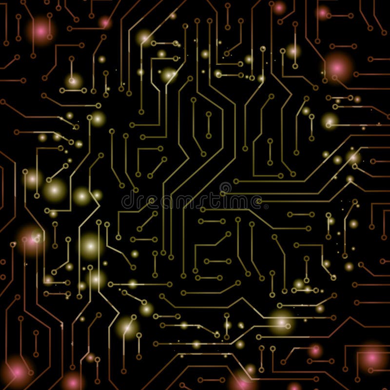 Circuit Electronic Pattern Background Stock Illustration - Illustration ...