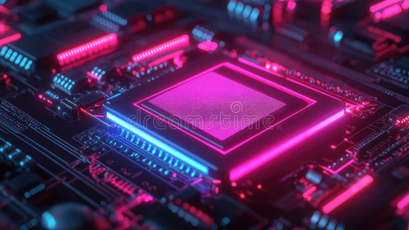 Circuit Emitting Electronic Board Stock Illustration - Illustration of ...