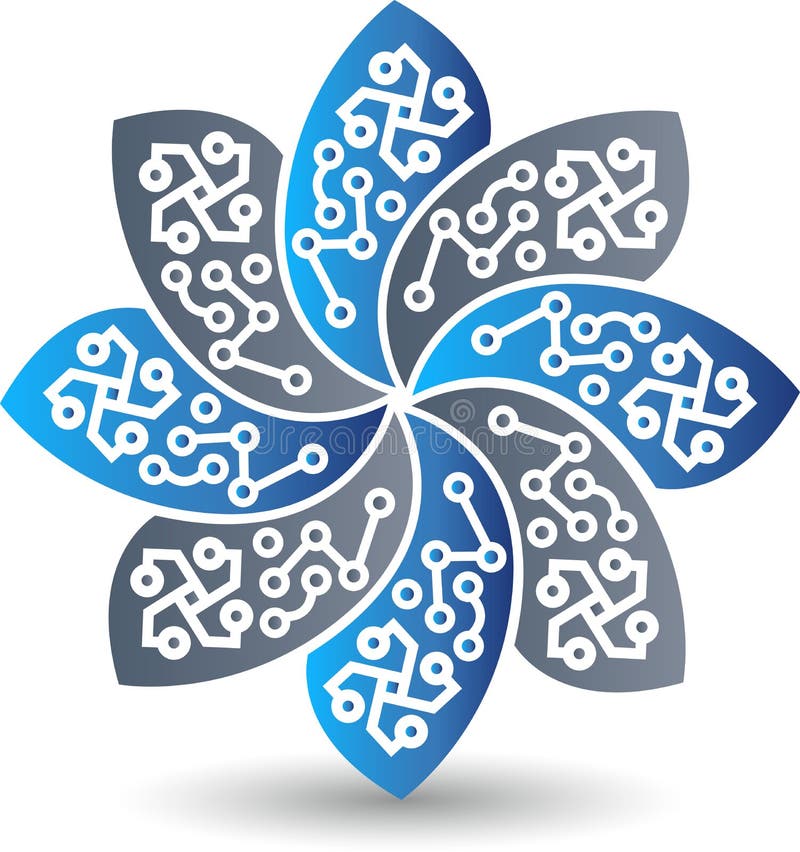 Circuit Board Flower Stock Illustrations – 137 Circuit Board Flower ...