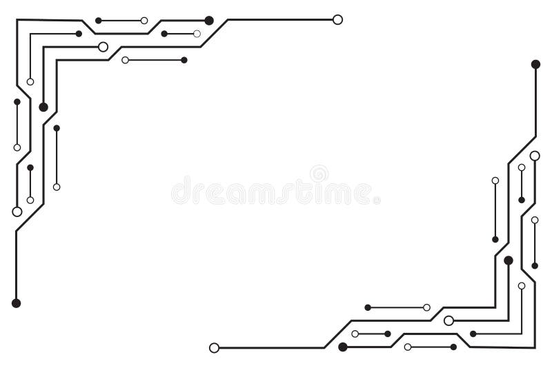 Circuit Frame Abstract Technology on White Background Stock Vector ...