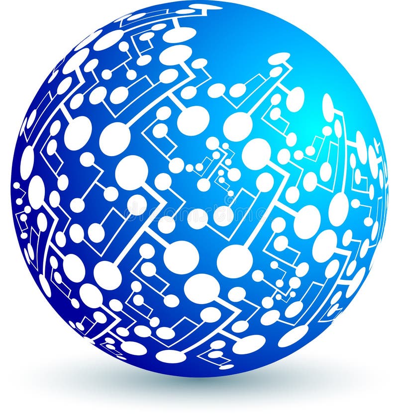Vector Circuit Board Sphere Stock Vector - Illustration of globe ...
