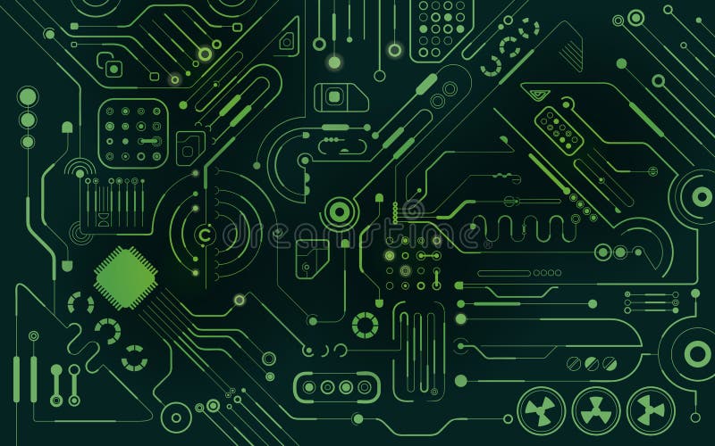 Circuit stock vector. Illustration of technology, panel - 65004501