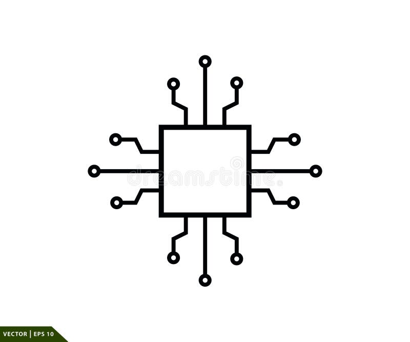 Circuit Icon Vector Logo Design Template Stock Vector - Illustration of ...