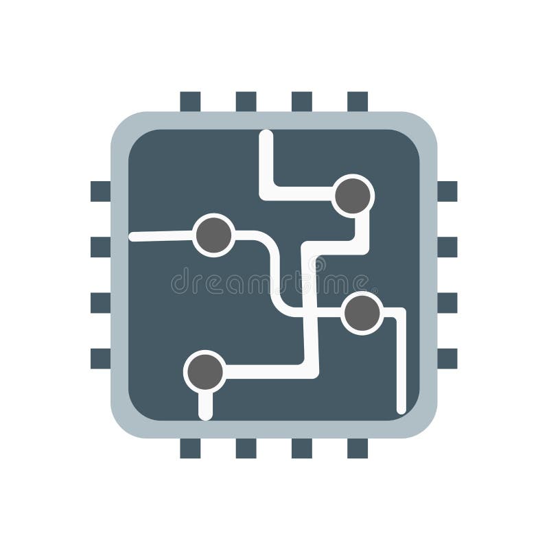 Circuit Icon Vector Sign and Symbol Isolated on White Background Stock ...