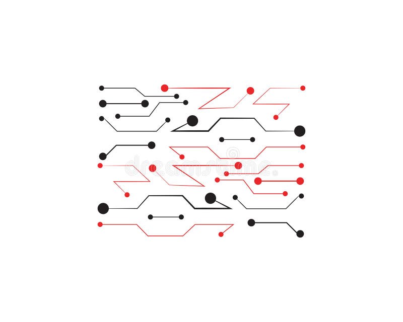 Circuit Illustration Design Vector Symbol Logo Technology Stock ...