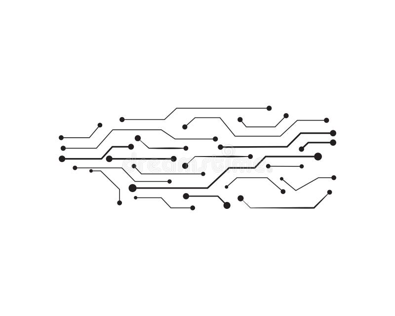 Circuit Illustration Design Vector Symbol Logo Technology Stock ...