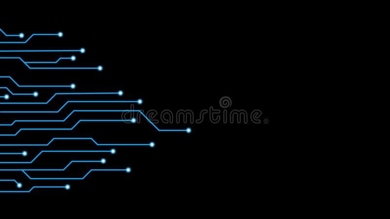 Circuit Line Blue Neon Animation Video 4k for Futuristic Background ...
