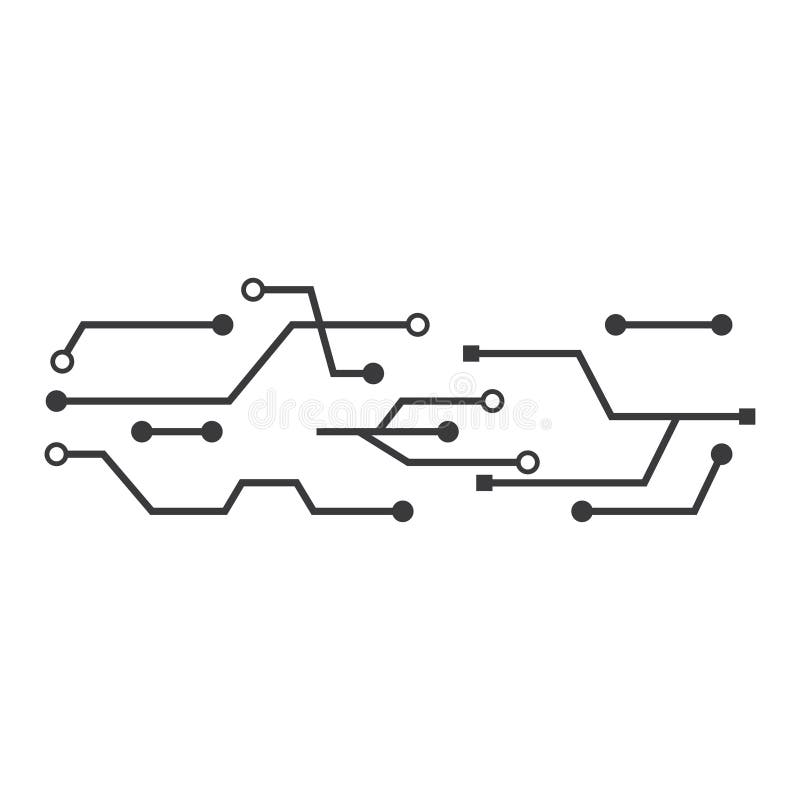 AI from Circuit Line Graphic with Brain Icon. Stock Illustration ...