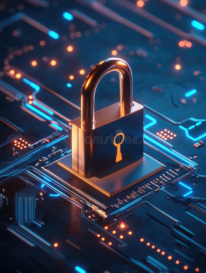Circuit Lock Close Up stock illustration. Illustration of component ...