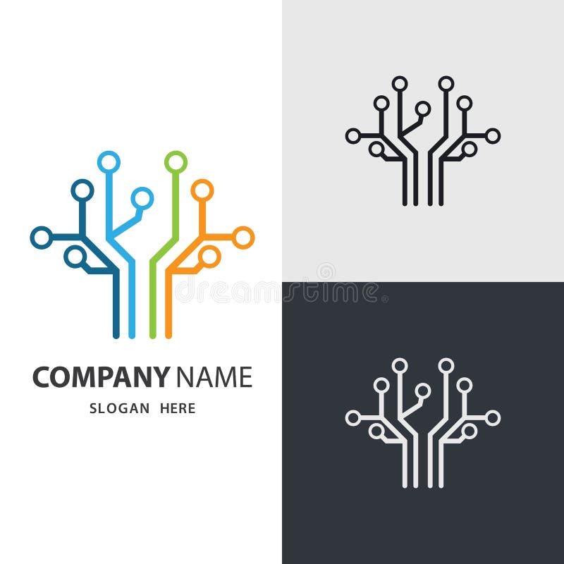 Circuit logo design stock vector. Illustration of symbol - 219320030