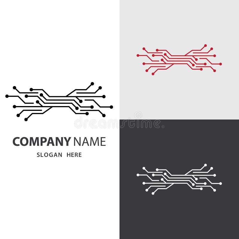Circuit logo design stock vector. Illustration of science - 220882091