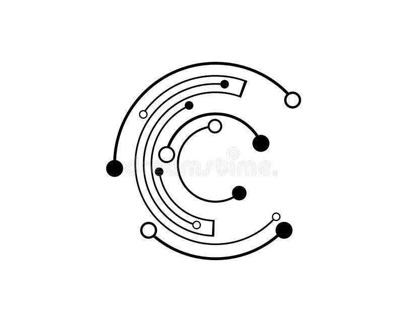 Circuit logo design stock vector. Illustration of vector - 219320046