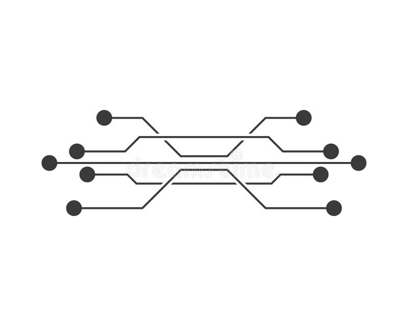 Circuit logo template stock vector. Illustration of concept - 150679263