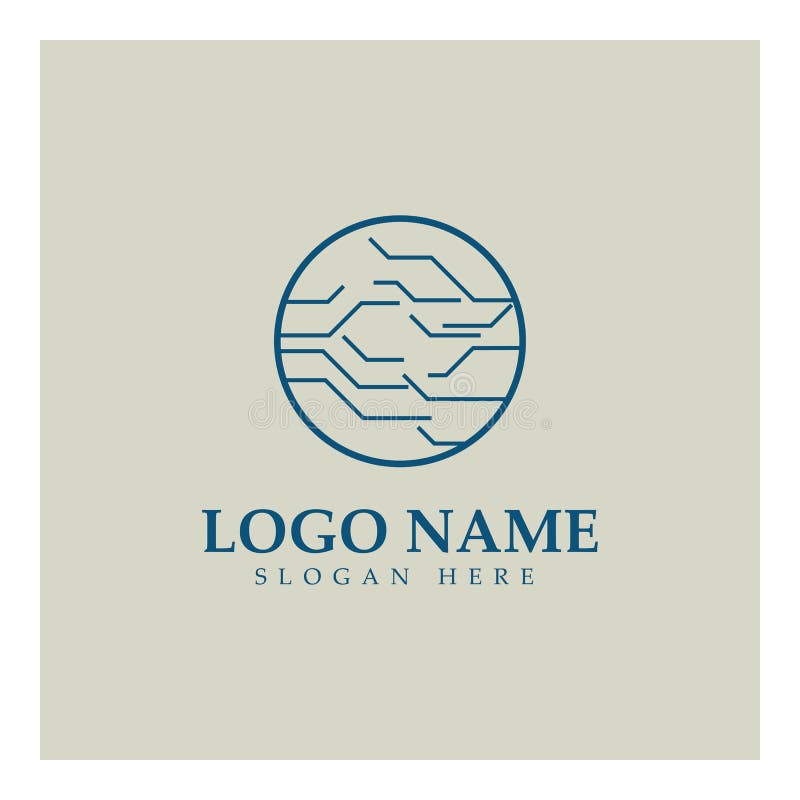 Circuit Logo Template Vector Stock Vector - Illustration of blue ...