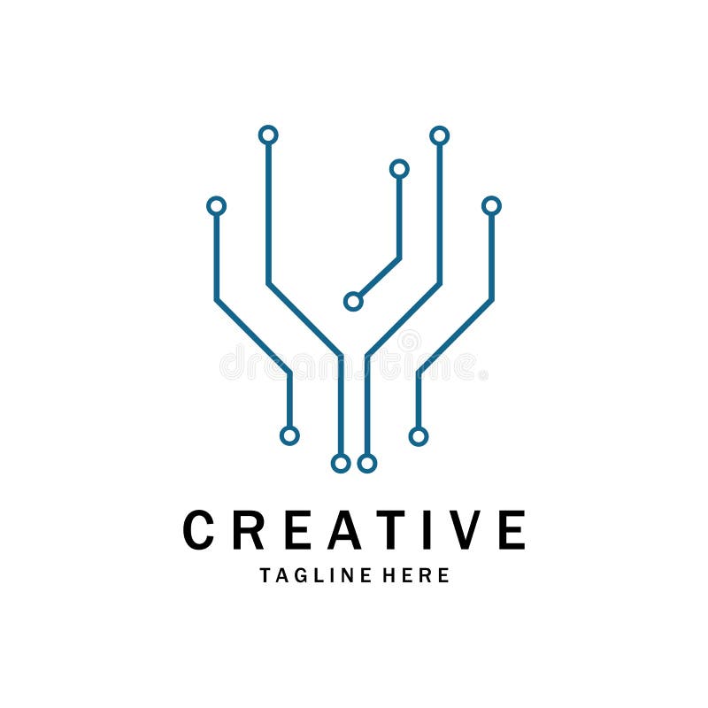 Circuit Logo Template Vector Stock Vector - Illustration of blue ...