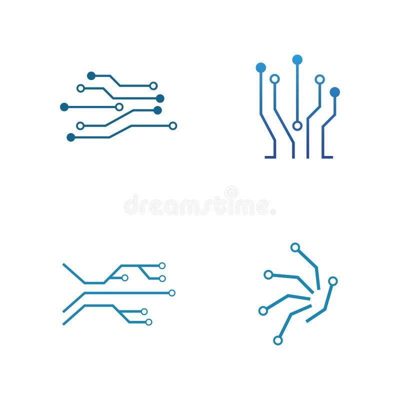 Circuit Logo Template Vector Stock Vector - Illustration of lines ...